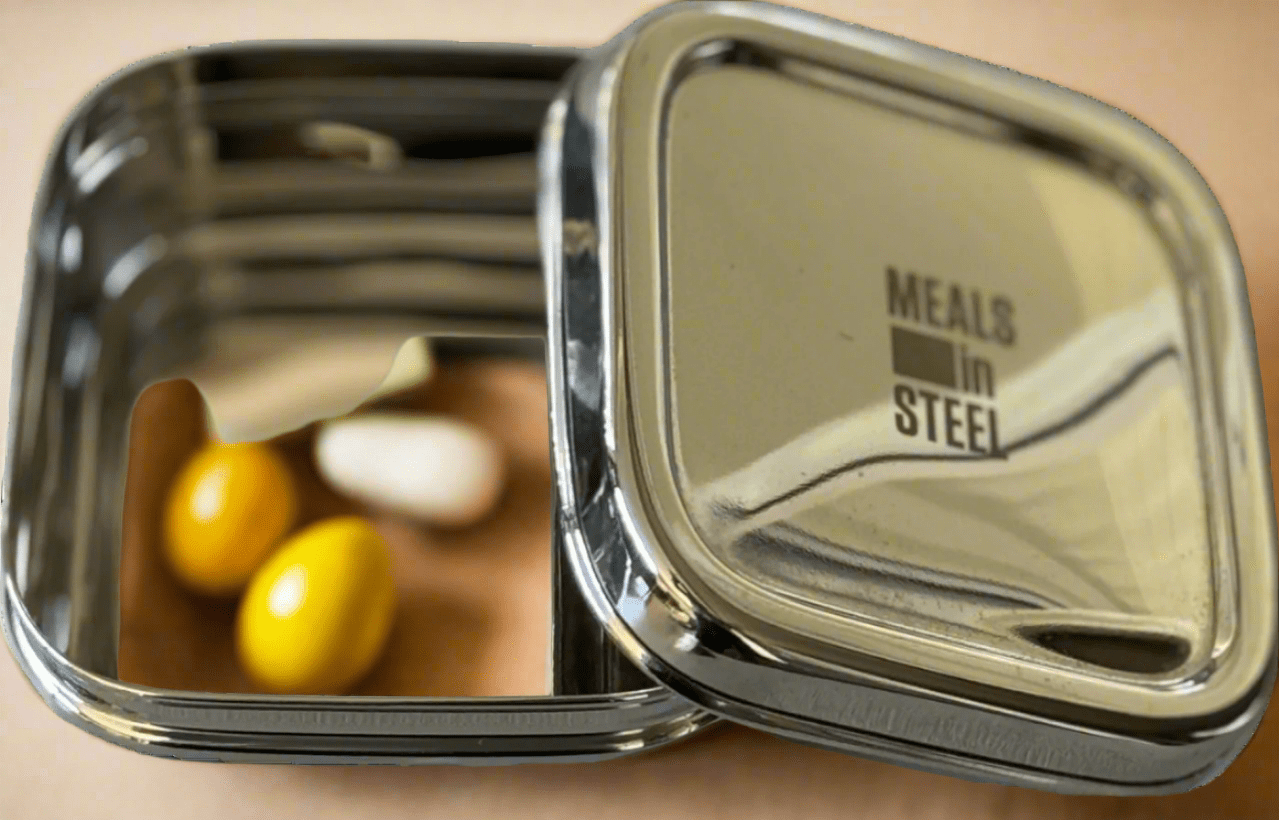 Square Snack Box - Stainless Steel 300ml | Meals In Steel